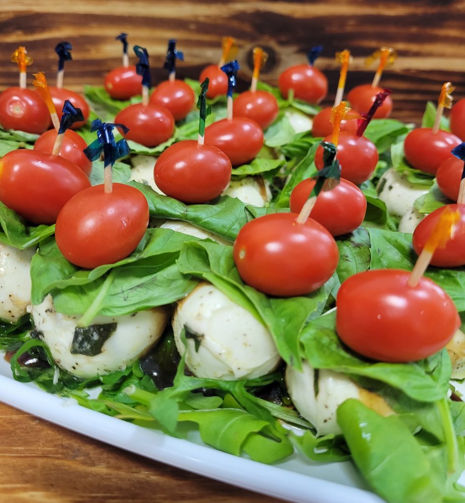 CAPRESE SKEWERS - Pickle Barrel Catering